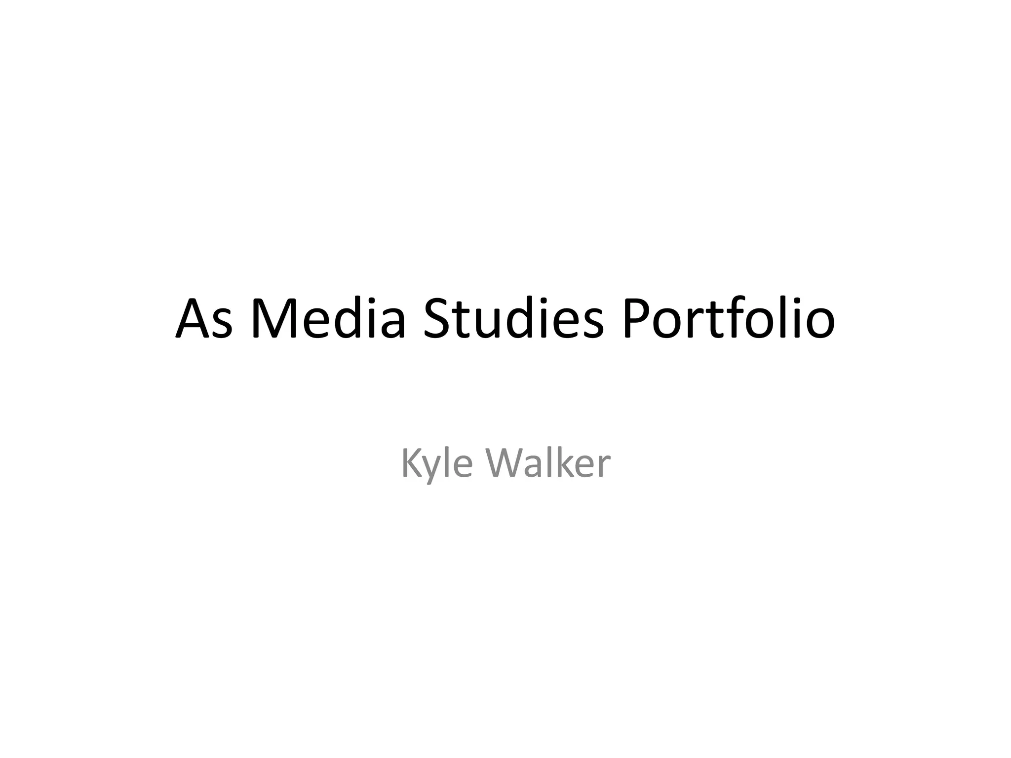 As media studies portfolio | PPTX