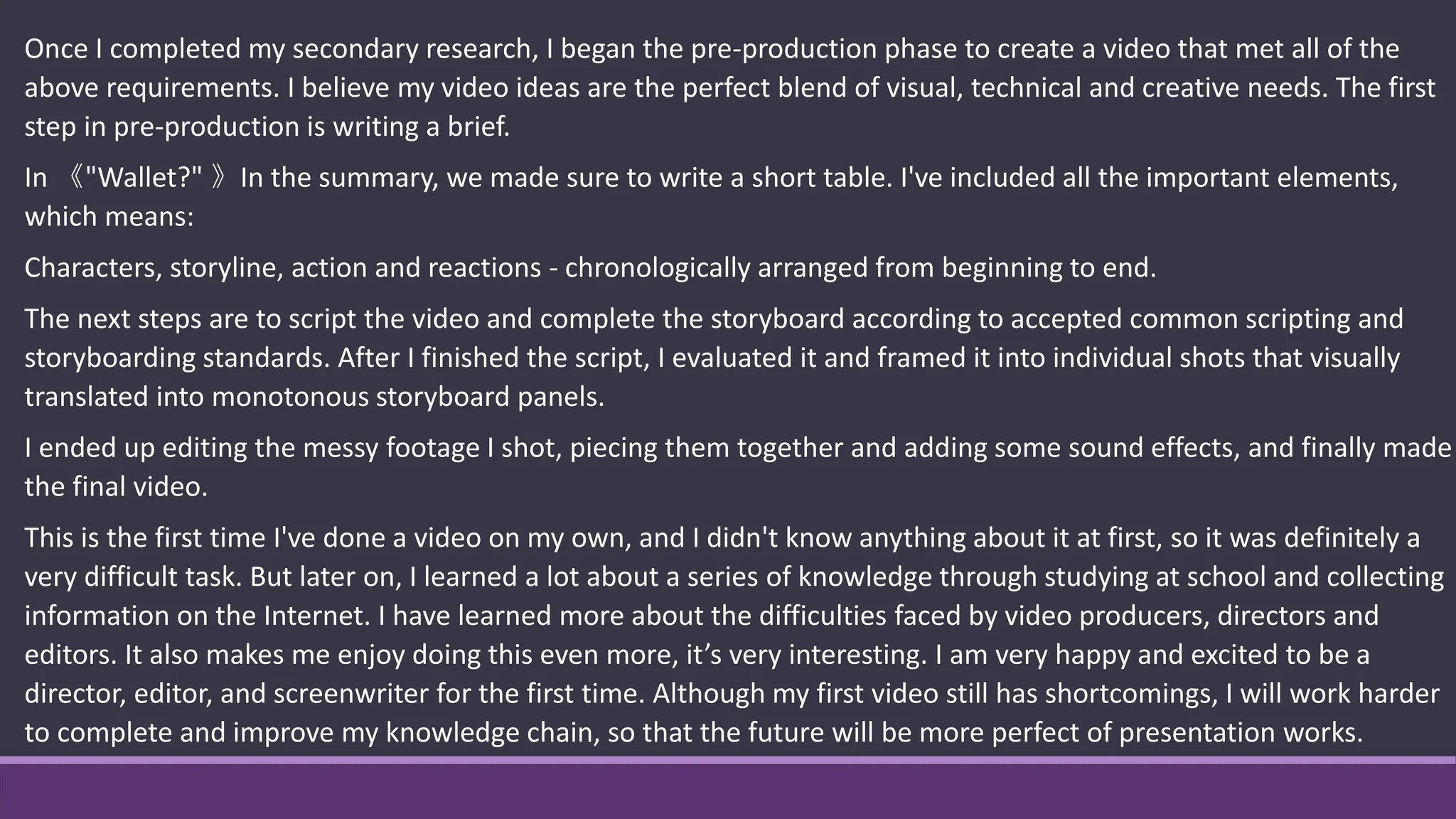 PRELIMINARY TASK 2 - CONTINUITY SEQUENCE | PPT