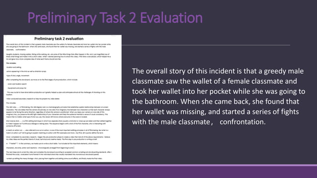 PRELIMINARY TASK 2 - CONTINUITY SEQUENCE | PPT