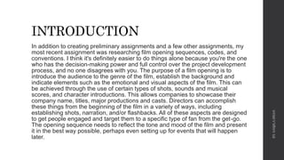 OPENING SEQUENCE CODES AND CONVENTIONS AS MEDIA STUDIES | PPT