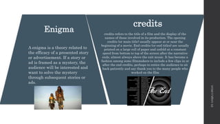 OPENING SEQUENCE CODES AND CONVENTIONS AS MEDIA STUDIES | PPT