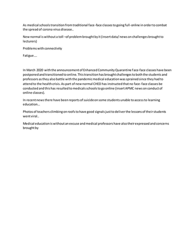 As medical schools transition from traditional face.docx