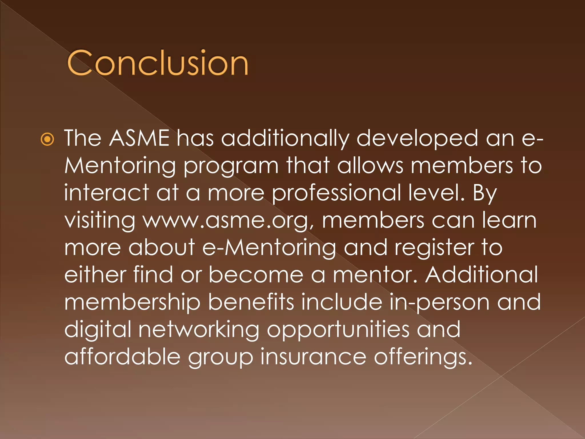 ASME Membership Benefits | PPTX