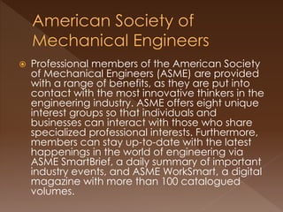 ASME Membership Benefits | PPTX