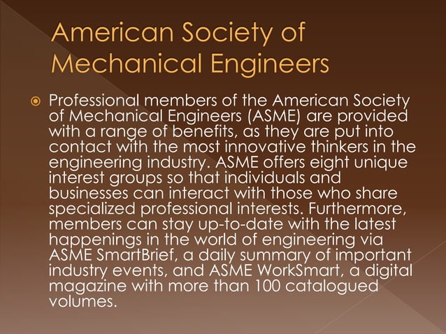 ASME Membership Benefits | PPTX
