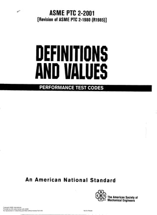 ASME PTC 2-1980 Definitions and values.pdf | Physics | Science