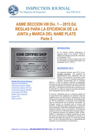 ASME RT y Eficiencias de Juntas parte 3 | PDF