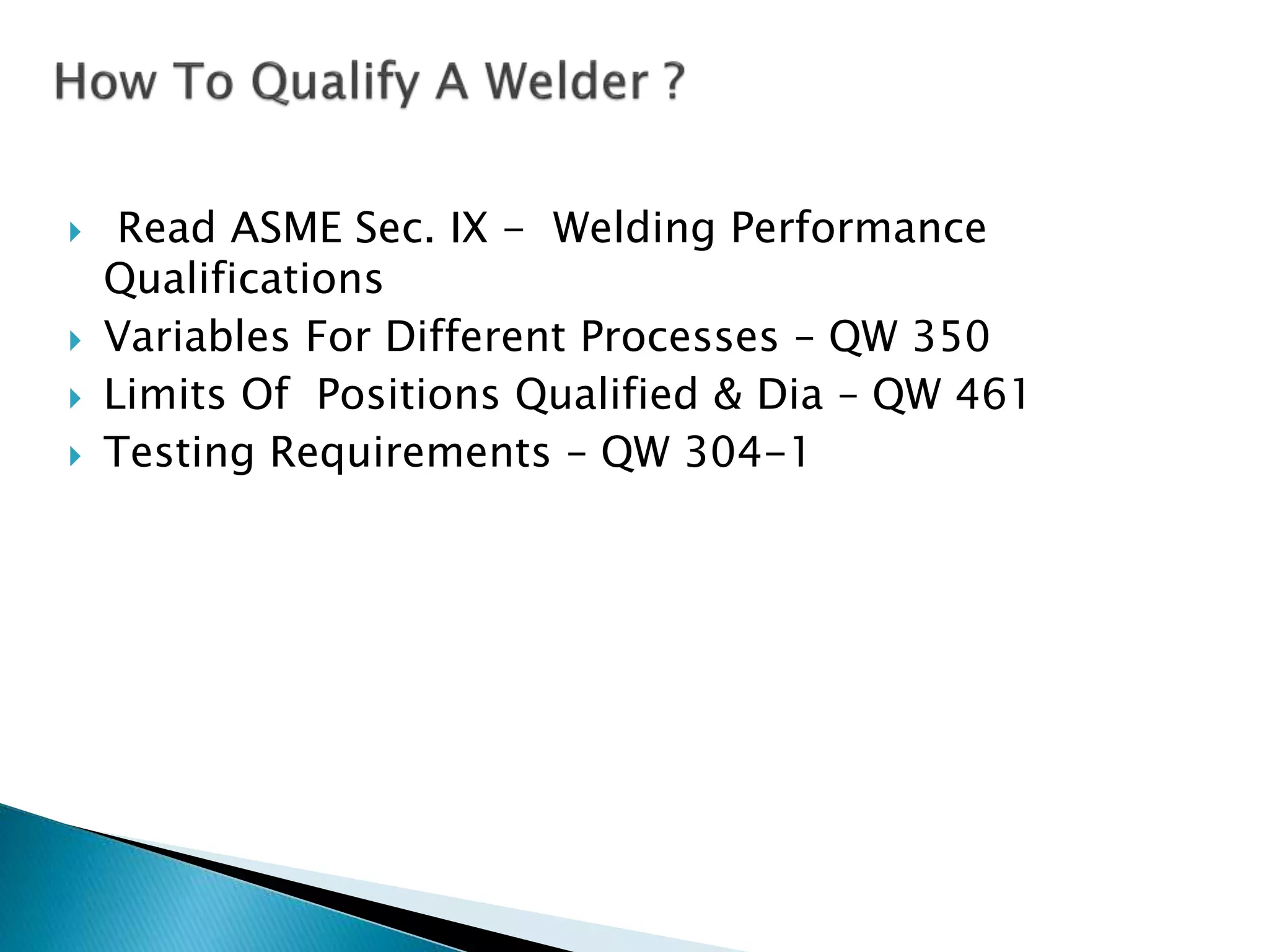 Asme sec ix overview | PPT