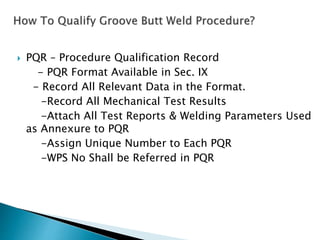 Asme sec ix overview | PPT