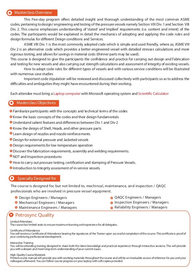 Asme section viii division 1 and 2 pressure vessel series ( CONFIRM…