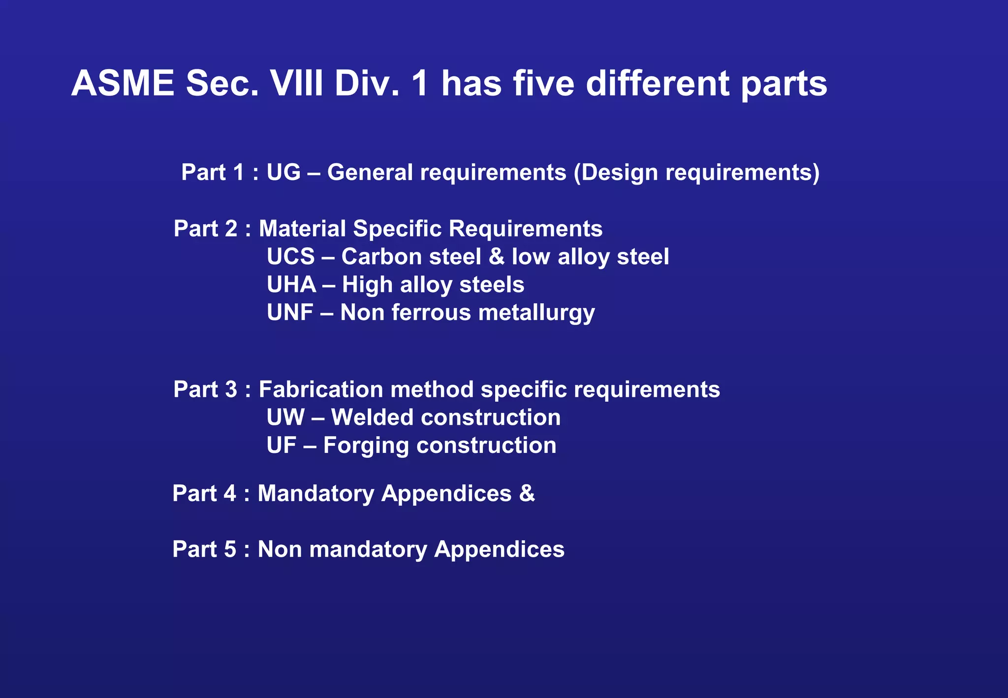 ASME Section VIII Div 1. design training | PPT