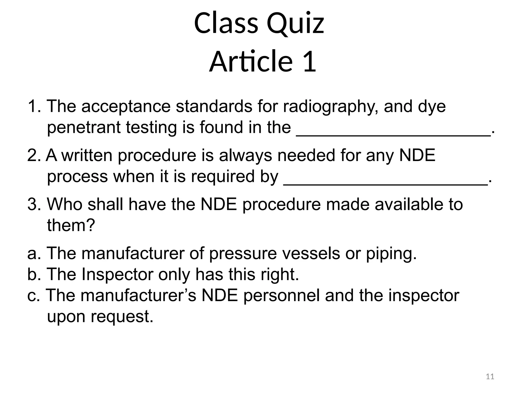ASME Sec V New - NON destructive testing | PPTX