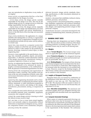 ASME Y14.1M-2005: Metric Drawing Sheet Size and Format Standards | PDF