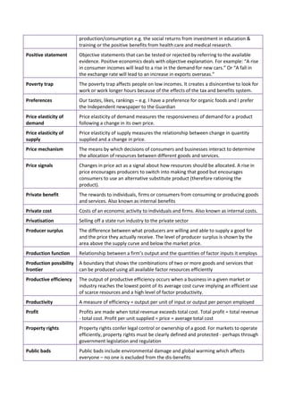 AS Micro Markets and Market Failure Key Term Glossary | DOCX