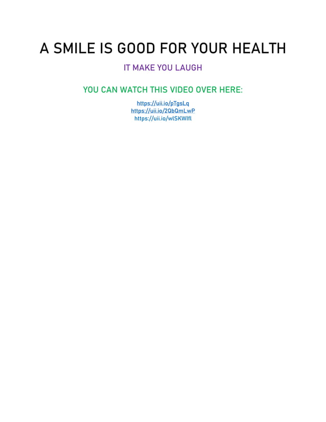 A smile is good for your health | PDF