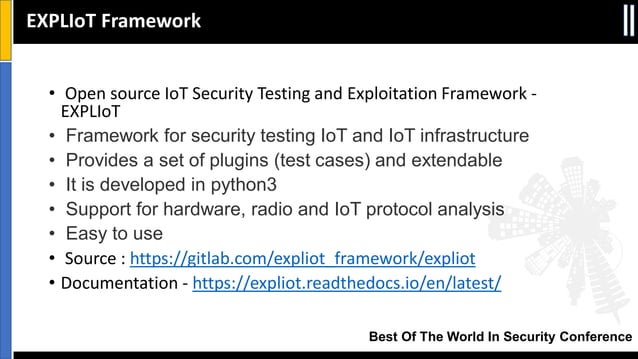 Hacking IoT with EXPLIoT Framework | PPT