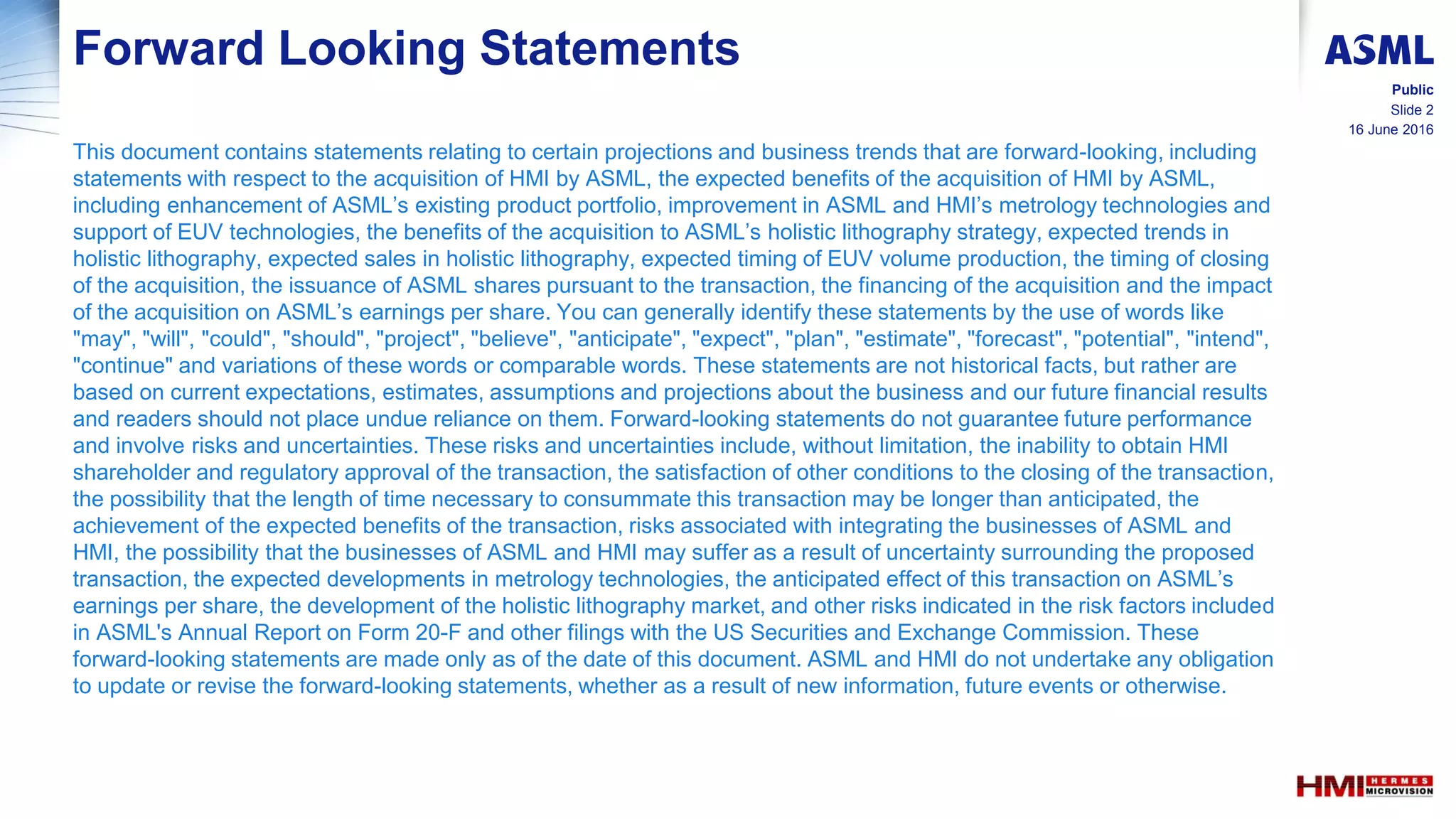 Asml 20160615 presentation_asml_hmi | PDF