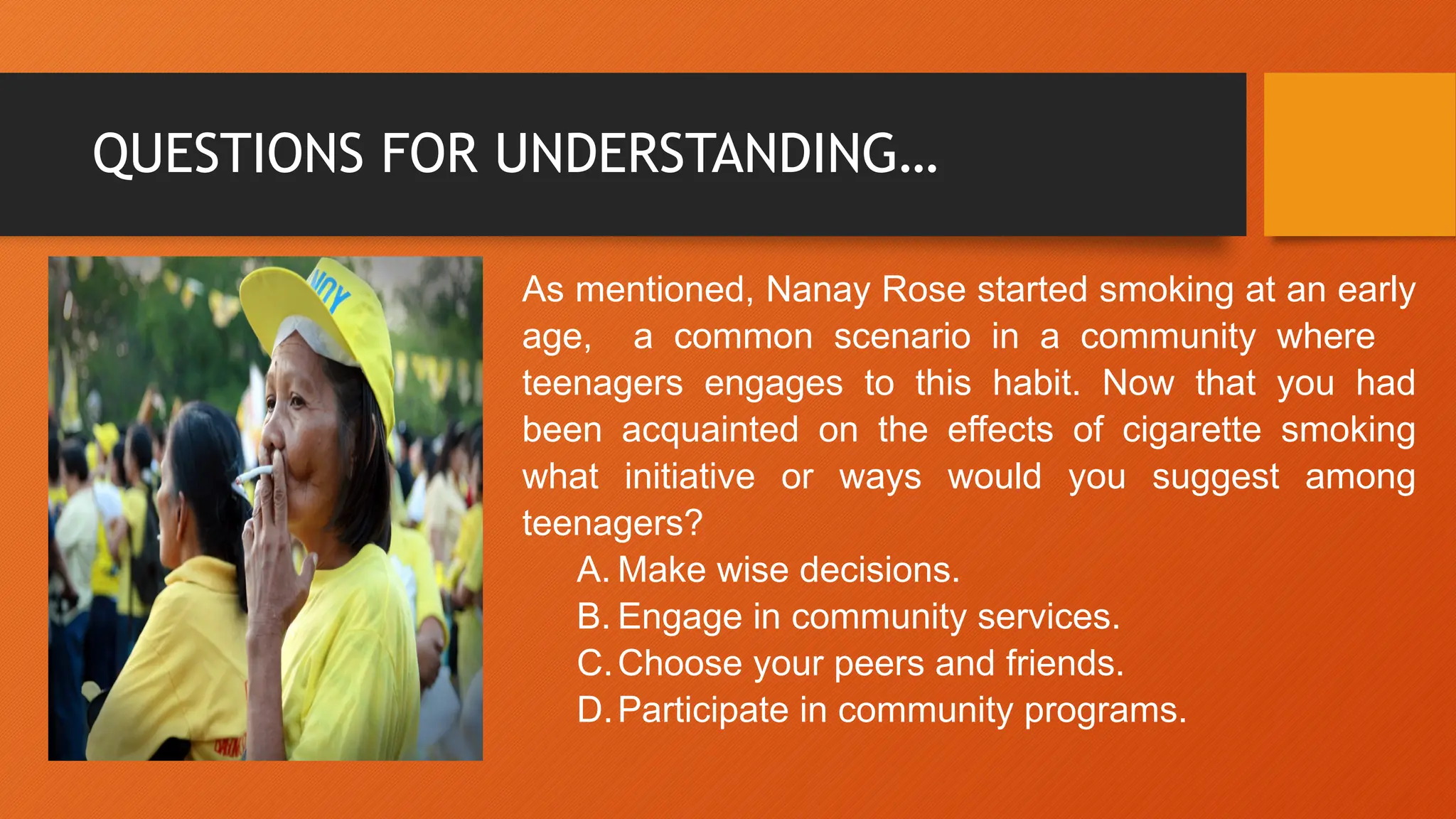 A SMOKER'S BODY Science 9 Quarter 1..... | PPTX