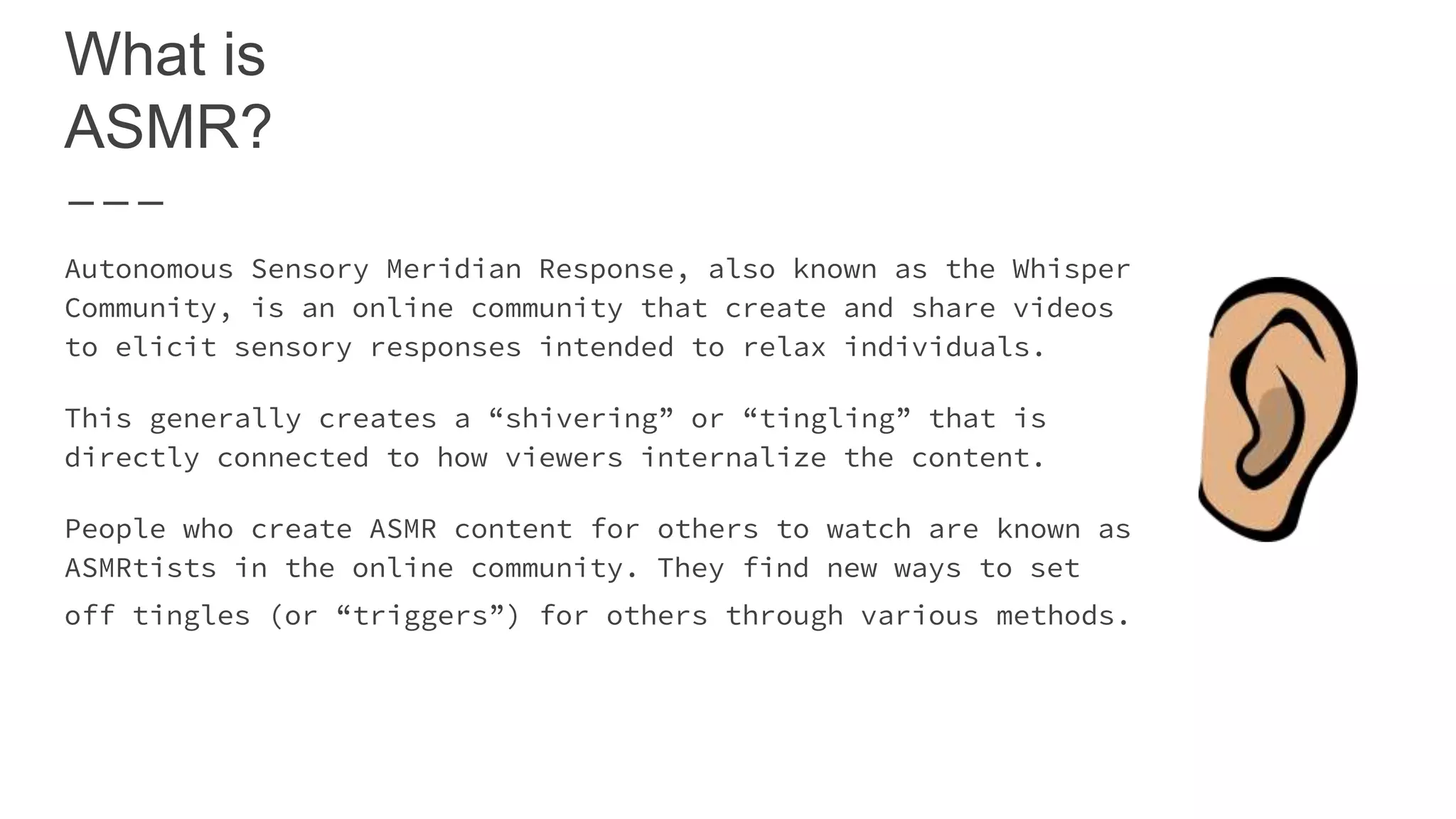 Asmr presentation | PPTX