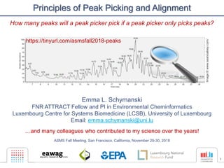 ASMS Fall 2018 Metabolomics Informatics Workshop Peak Picking | PPT
