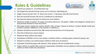 ASM's INCON 2015 | PPT