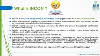 ASM's INCON 2015 | PPT