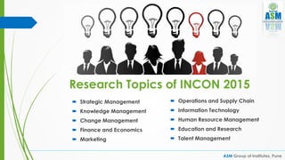 ASM's INCON 2015 | PPT