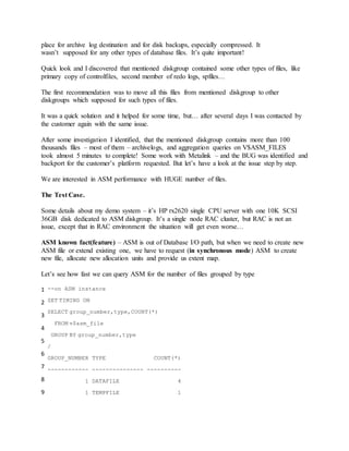 Asm troubleshooting and asm scripts | DOCX