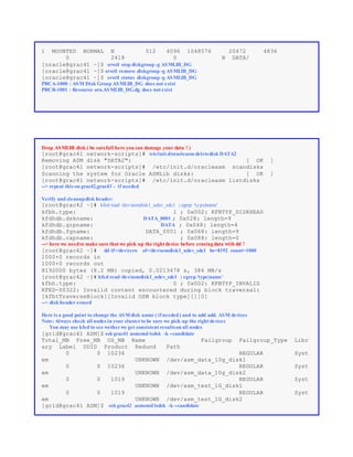 Asm troubleshooting and asm scripts | DOCX