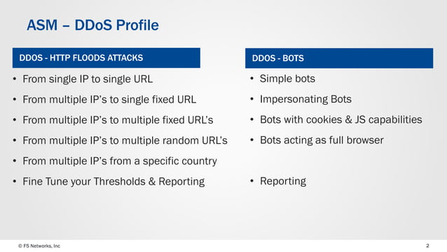 F5 ASM v12 DDoS best practices | PDF | Web Development | Internet