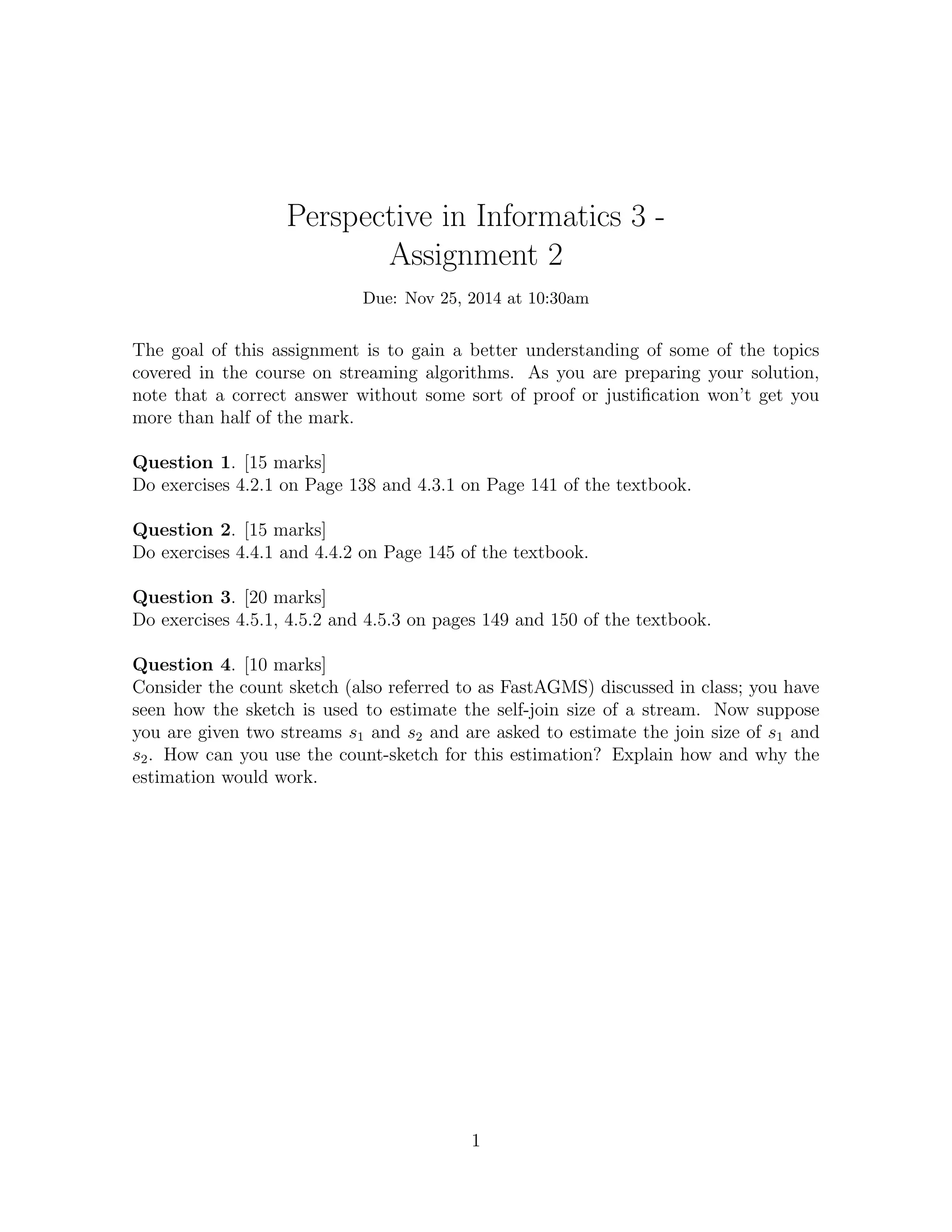 Perspective in Informatics 3 - Assignment 2 | PDF | Free Download
