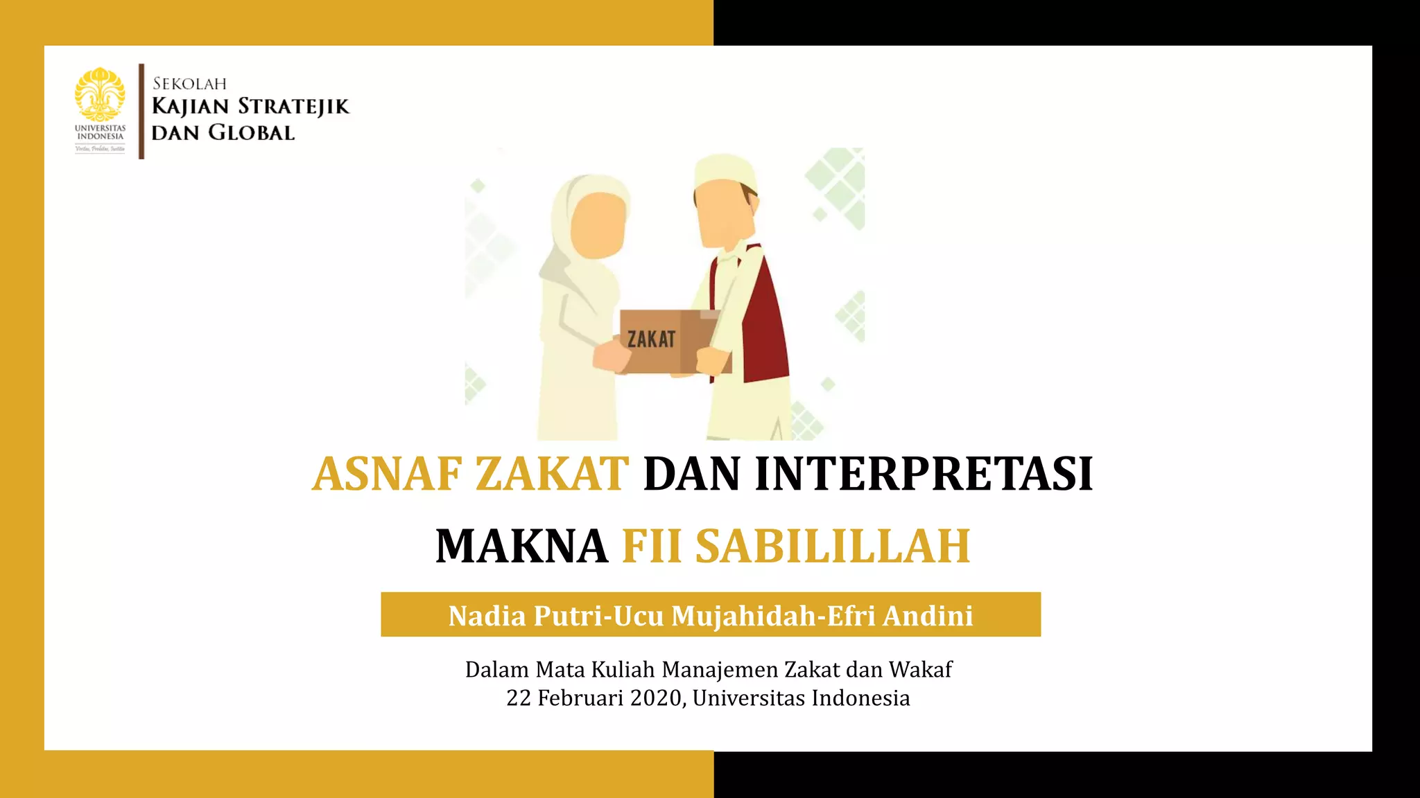 Asnaf zakat dan Interpretasi Makna Fii Sabilillah | PDF