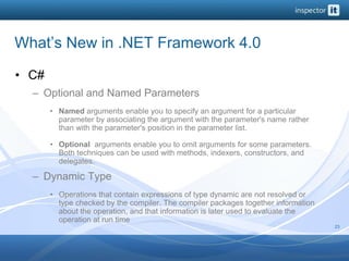 A Sneak Peek At Visual Studio 2010 And .Net Framework 4.0 | PPT