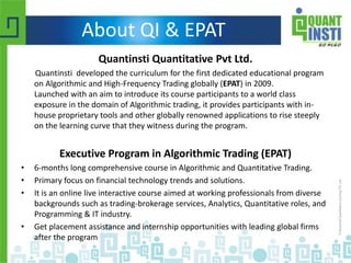 A Sneak Peek into Artificial Intelligence Based HFT Trading Strategies | PPT