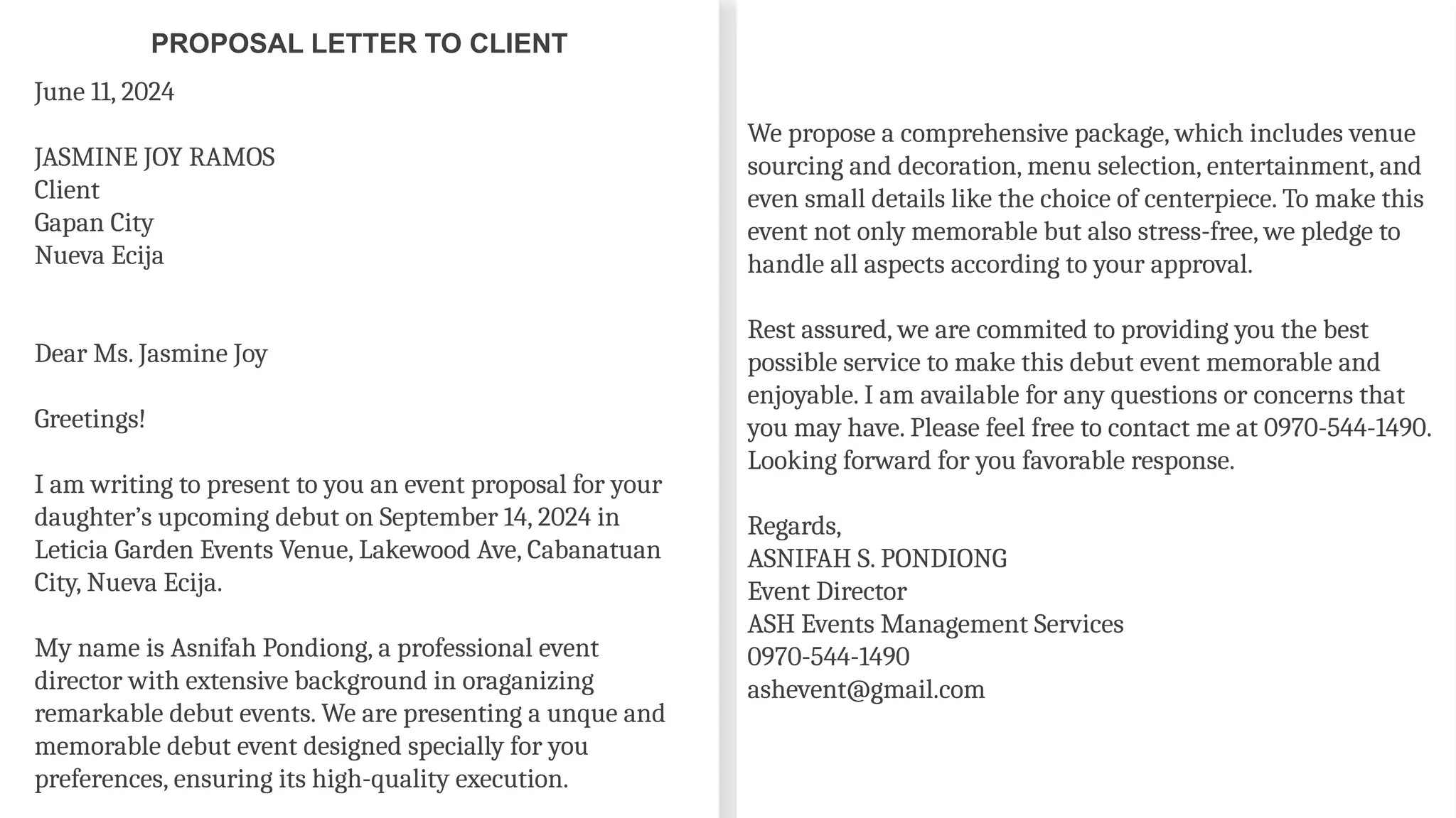 Debut in Event Management Powerpoint (ash) | PPTX