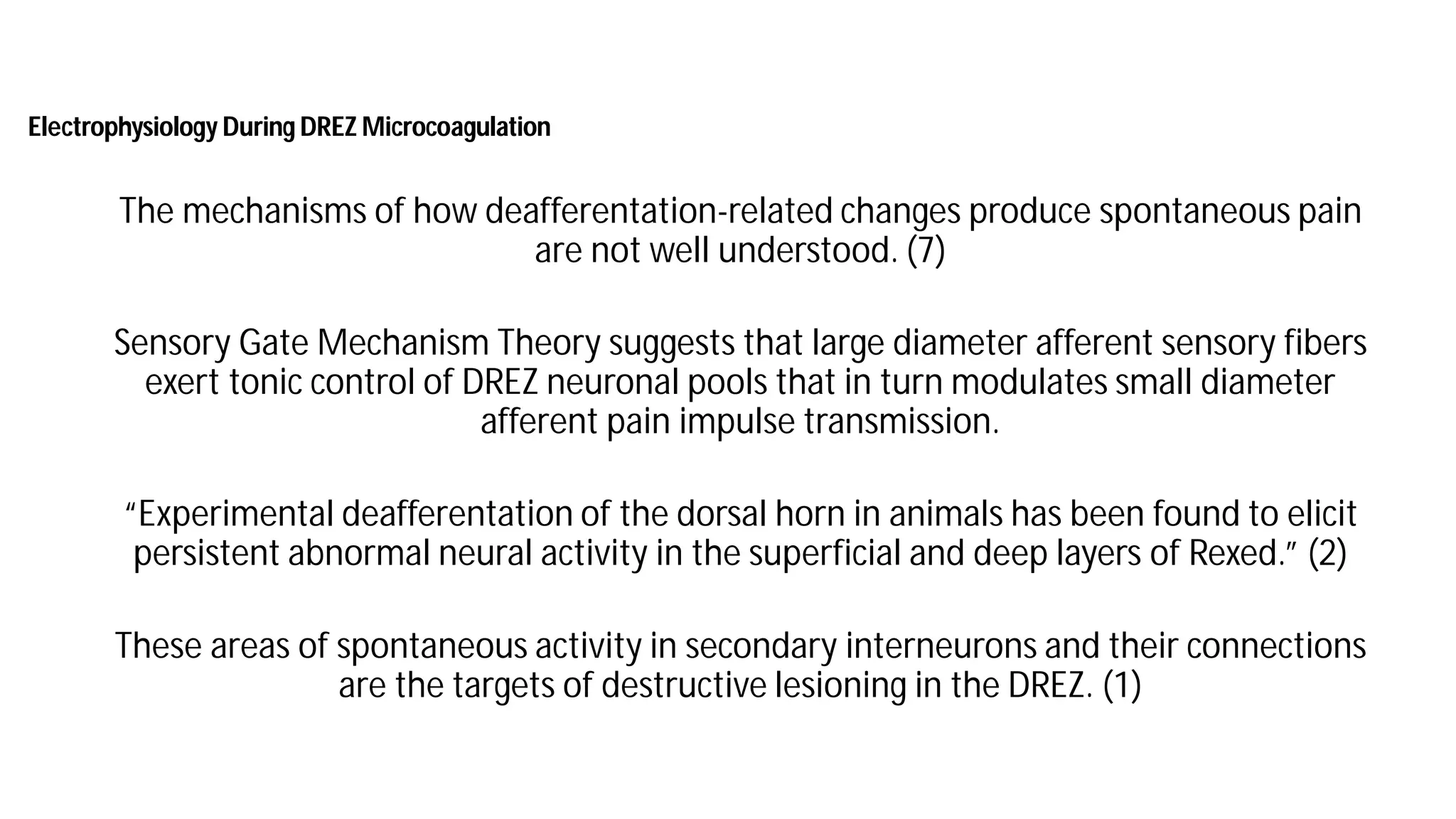The Role of Electrophysiology During Dorsal Root Entry Zone ...