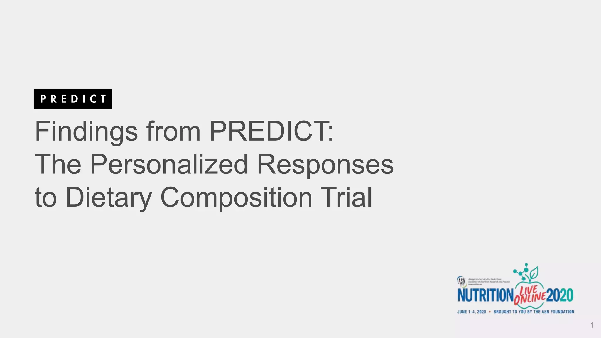 PREDICT Study ASN Presentation June 2020 | PPT