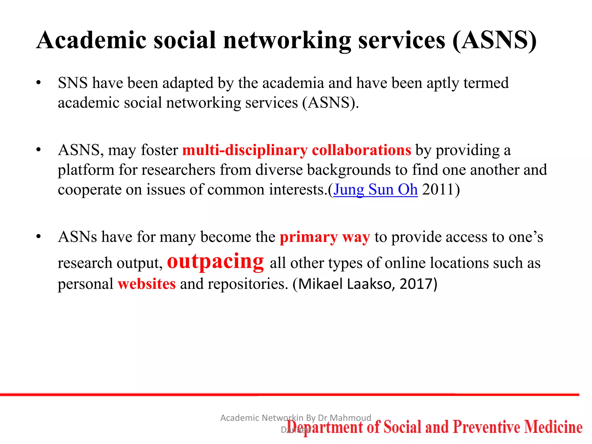Academic Networking | PPTX