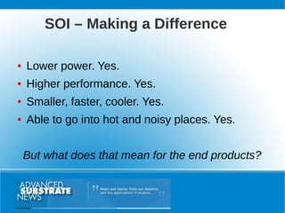 SOI Applications -- an overview and some examples | PDF