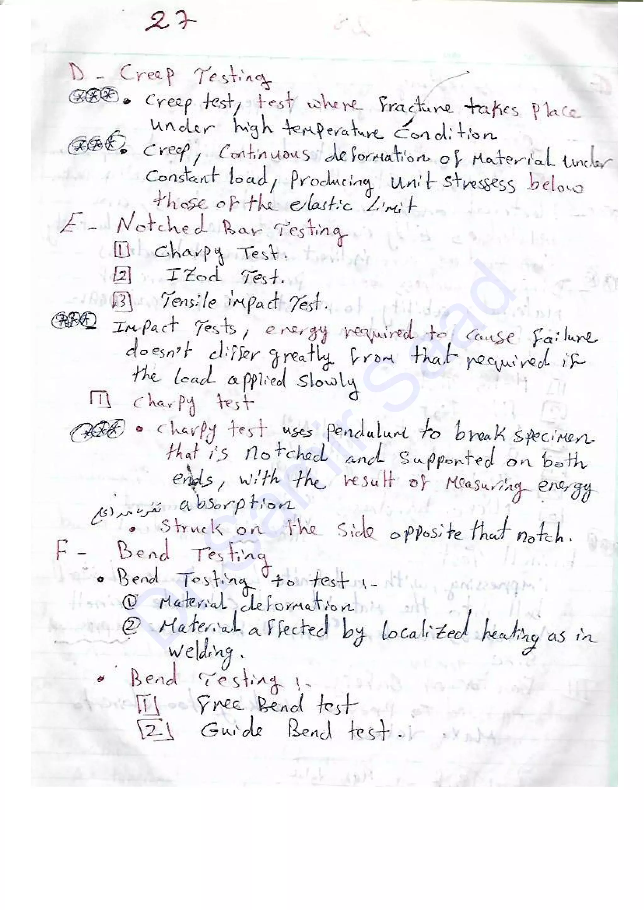 ASNT Basic Level III Notes Part I- Dr. Samir Saad (Handwriting) | PDF
