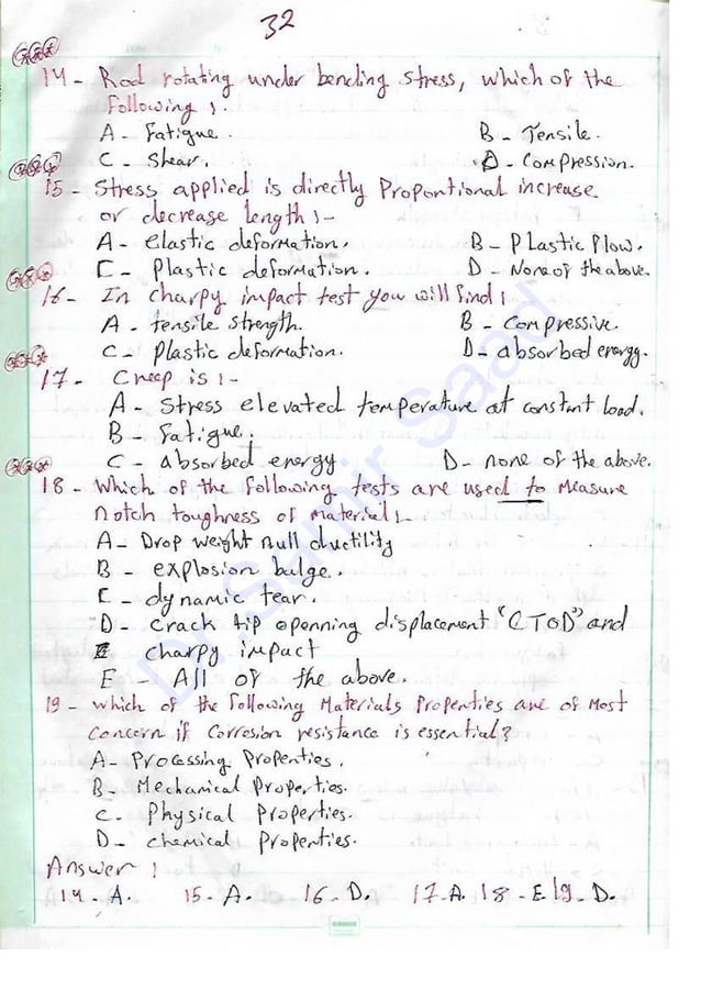 ASNT Basic Level III Notes Part I- Dr. Samir Saad (Handwriting) | PDF