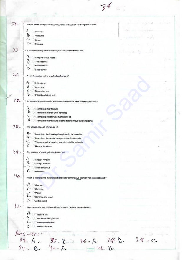 ASNT Basic Level III Notes Part I- Dr. Samir Saad (Handwriting) | PDF