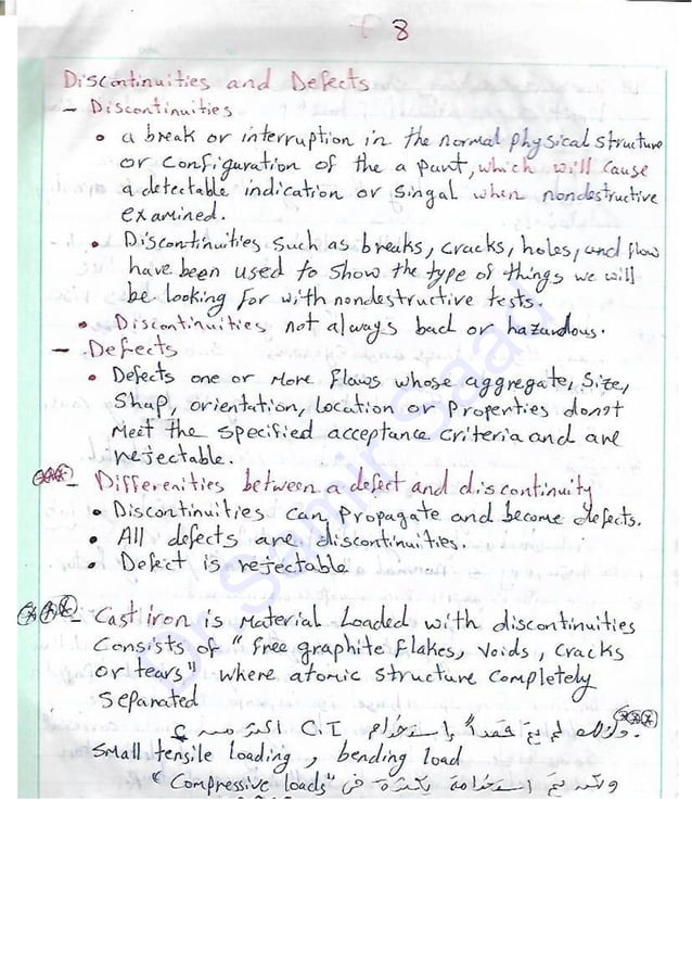 ASNT Basic Level III Notes Part I- Dr. Samir Saad (Handwriting) | PDF