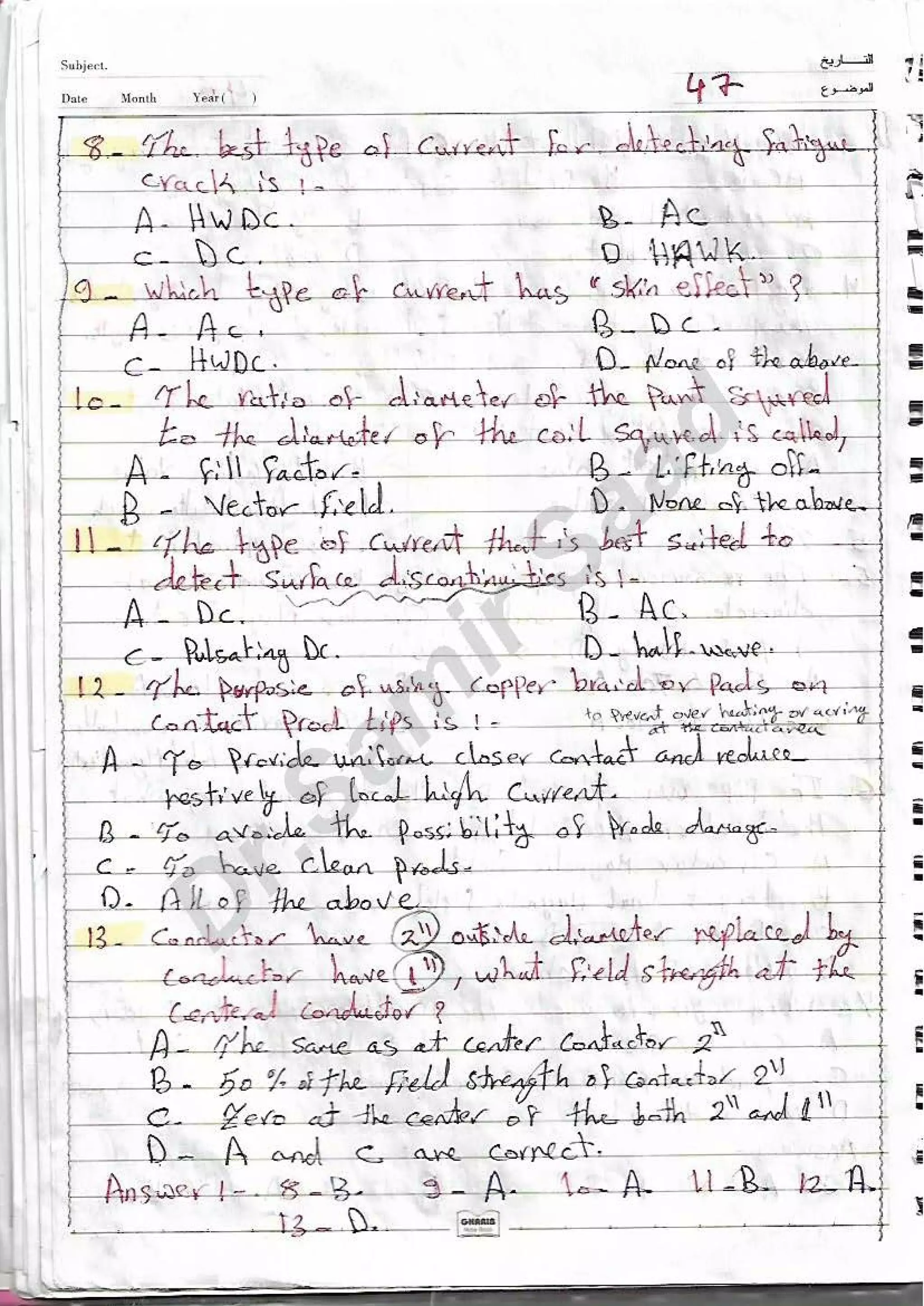 ASNT Magnetic Particle Testing (MT) Level III Notes-Dr. Samir Saad ...