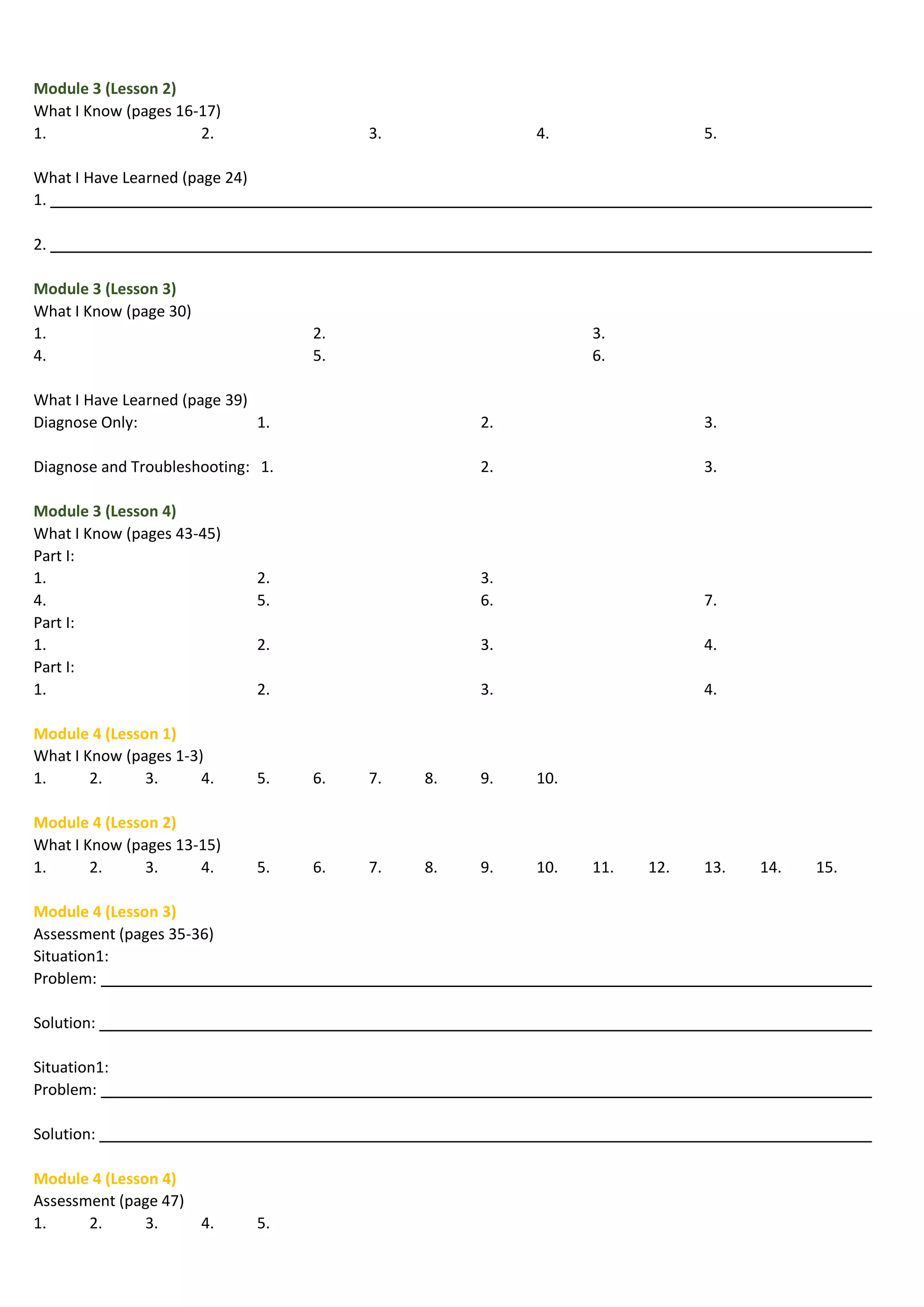 Answer Sheet for TLE 10 CSS 4th Quarter.pdf