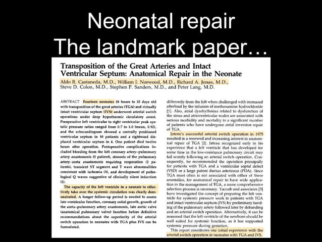 ASO: ARTERIAL SWITCH OPERATION | PPTX | Heart and Cardiovascular ...