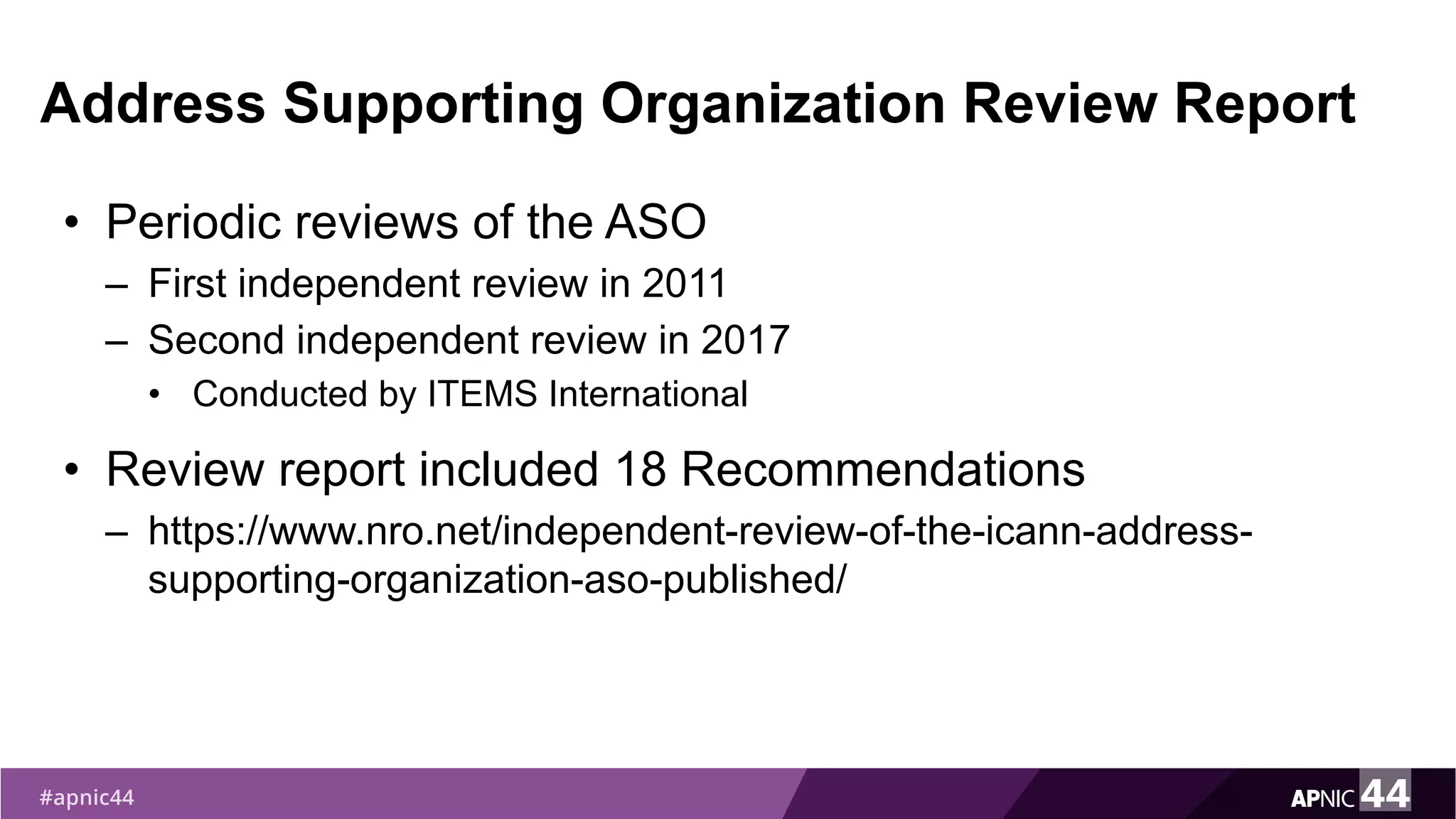 ASO Review Report | PPT