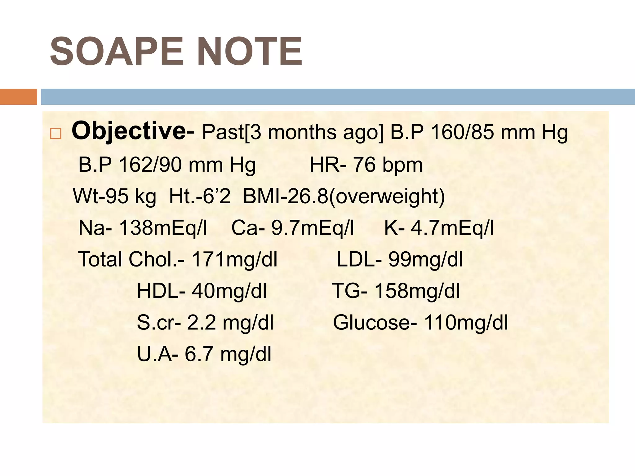 A soape note on uncontrolled hypertension | PPTX