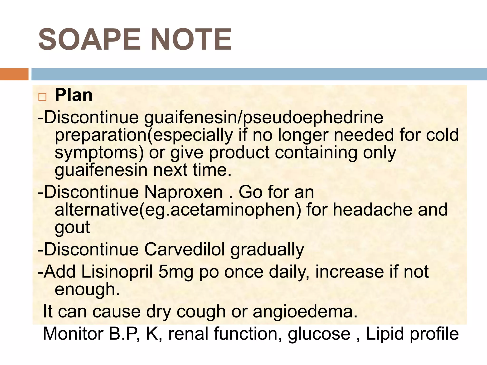 A soape note on uncontrolled hypertension | PPTX