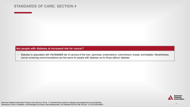 Summary of Revisions: Standards of Care in Diabetes—2024 | PPTX